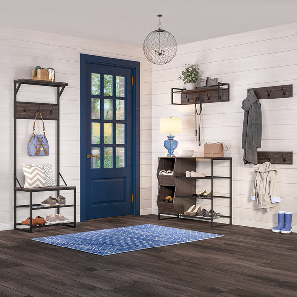 Afton 4-Hook Metal Frame Wall Shelf – RiverRidge® Home