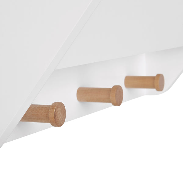 Kids Catch-All Wall Shelf with Hooks – RiverRidge® Home