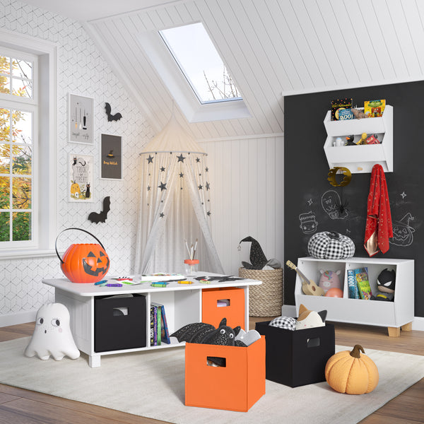 Kids Catch-All Wall Shelf with Hooks – RiverRidge® Home