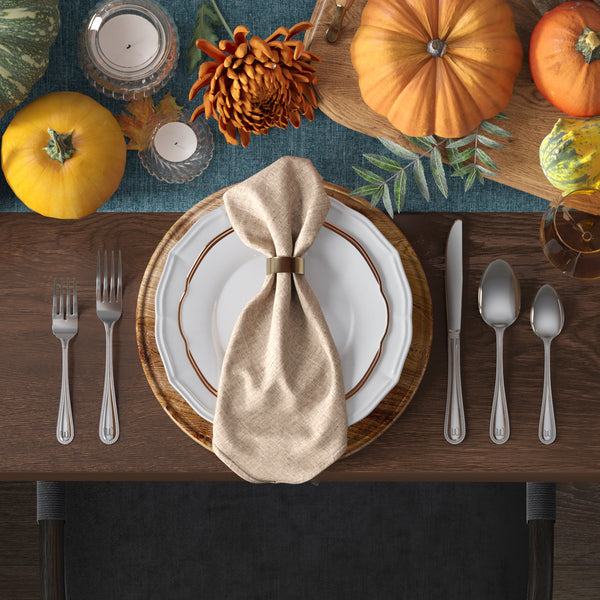 46-Piece Personalized Flatware - Beaded Pattern – RiverRidge® Home