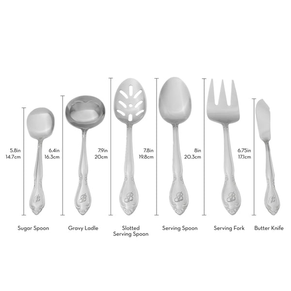 46-Piece Personalized Flatware - Rose Pattern – RiverRidge® Home