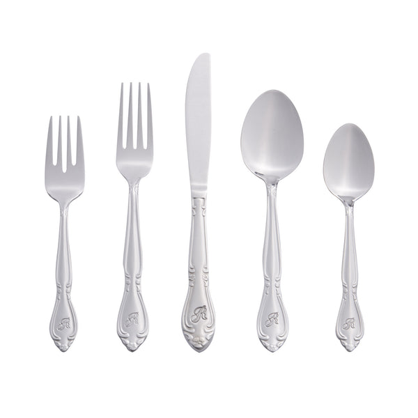 46-Piece Personalized Flatware - Rose Pattern – RiverRidge® Home